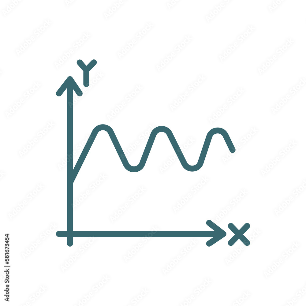 sinusoid icon. filled sinusoid, graph icon from education collection ...