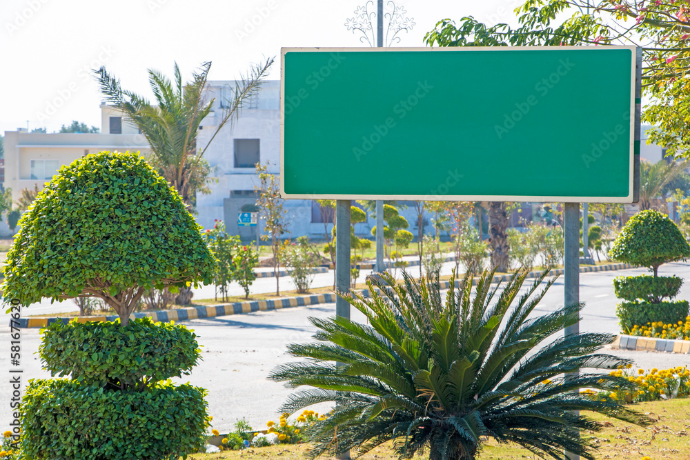Direction Signboard, Billboard road side sign with green and clean ...