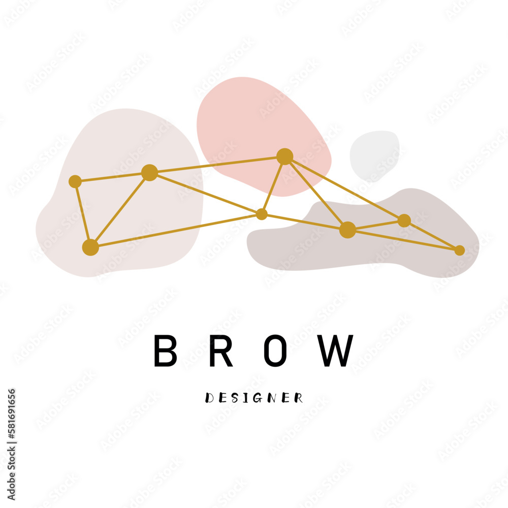 Brow bar vector logo for beauty studio. Brow design. Eyebrow coloring ...