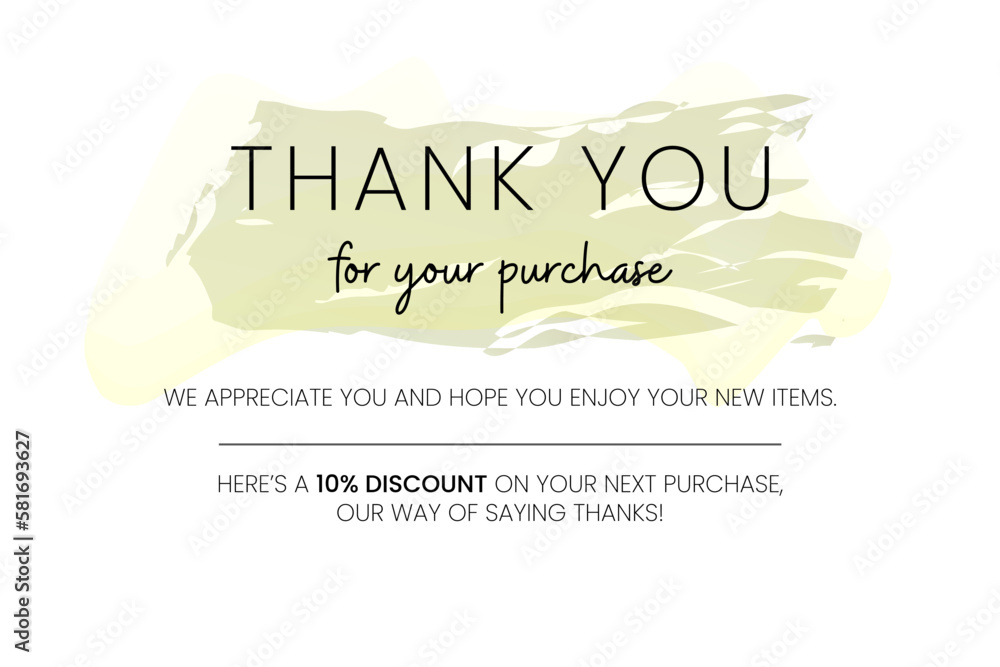 Thank you for your PURCHASE, printable vector illustration. Business ...