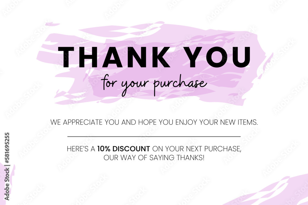 Thank you for your PURCHASE, printable vector illustration. Business ...