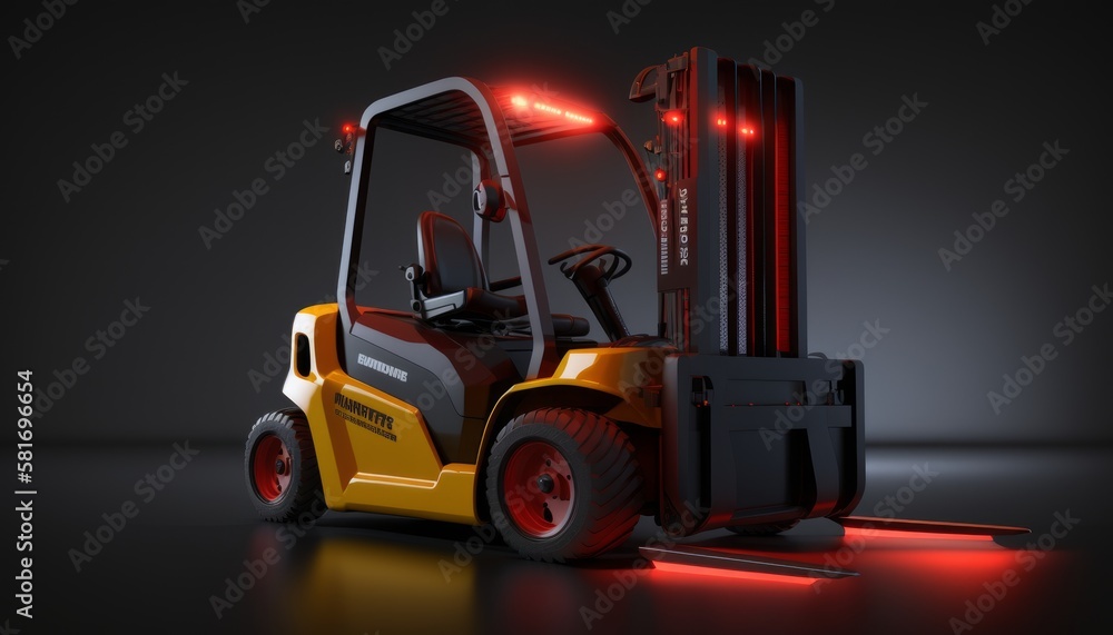 A futuristic forklift is a machine used to lift and move heavy objects ...
