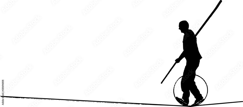 Sketch drawing of crossing the wire, line art vector illustration of ...