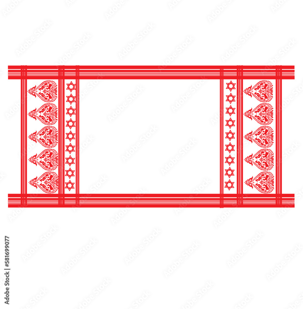 gamosa or gamusa from assam.gamosa textile pattern. gamosa or gamusa is ...