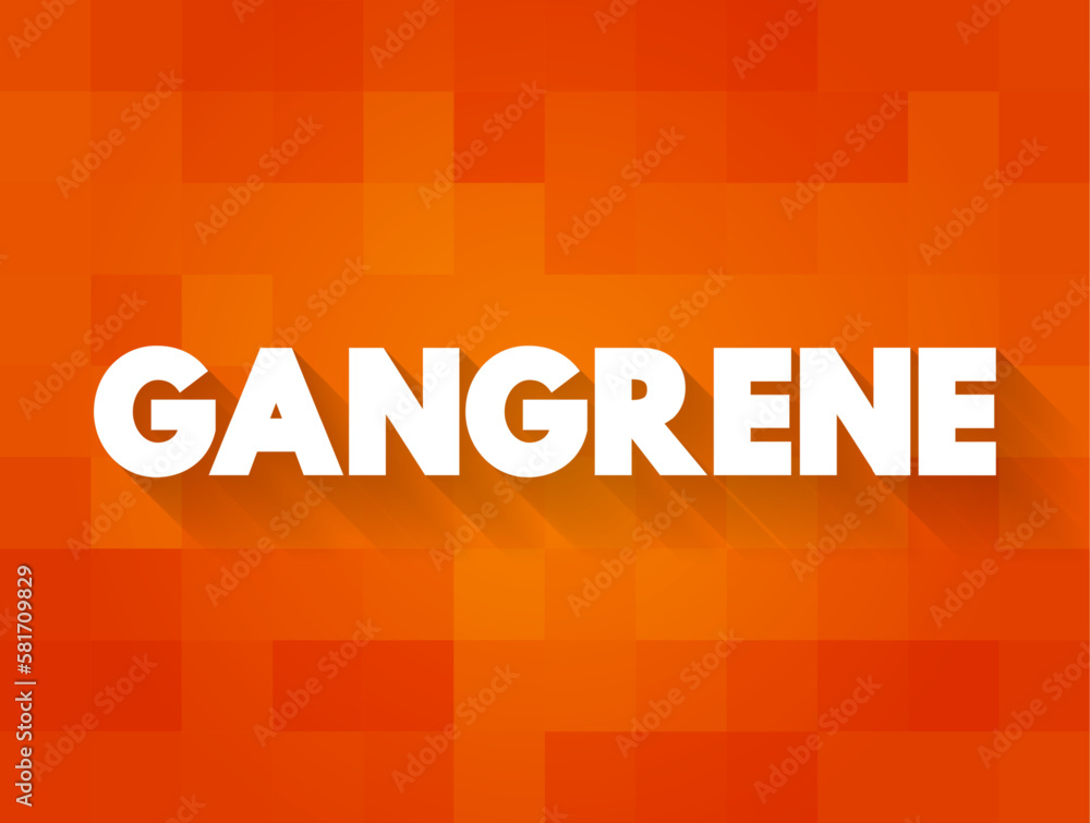 Gangrene is death of body tissue due to a lack of blood flow or a ...
