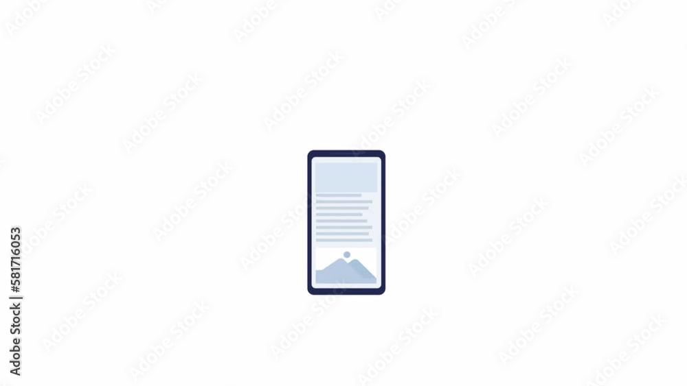 Animated multiple devices. Computer monitor, tablet and mobile phone ...