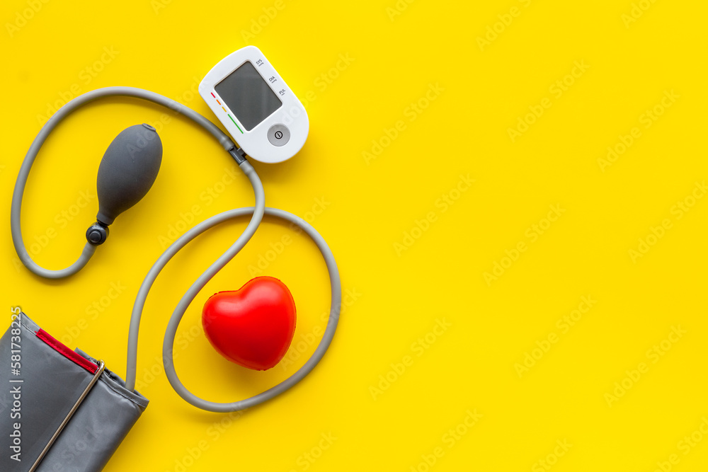Blood Pressure And Heart Rate Test By Medical Blood Pressure Monitor