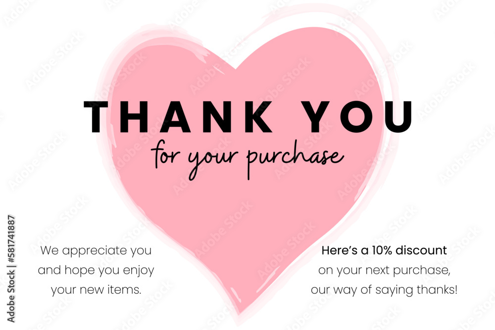 Thank you for your order card. Creative thank you card for business ...