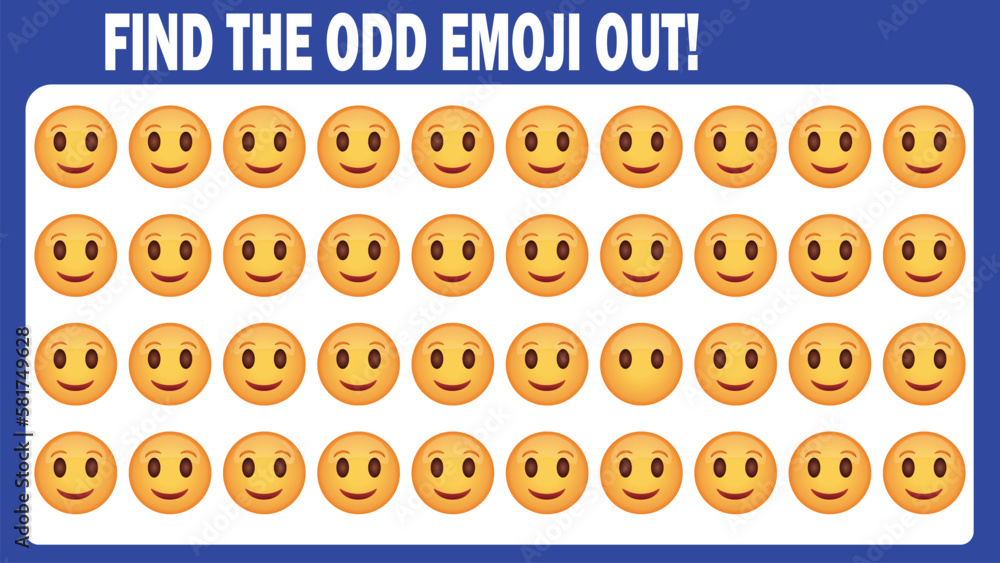Find the odd man out the icon and emoji set images vector EPS editable ...
