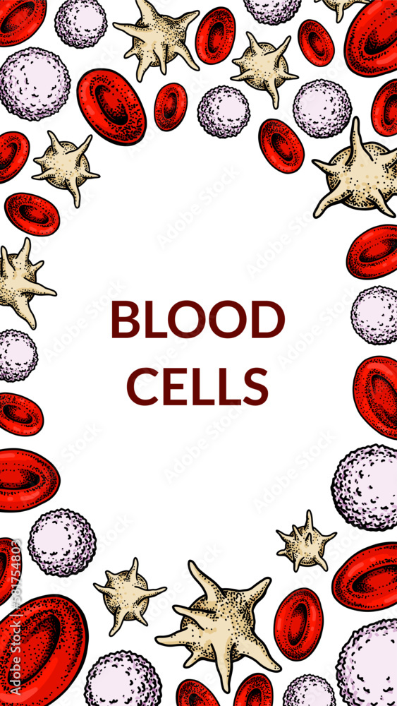 Blood cells background. Design for blood test, anemia, donation ...
