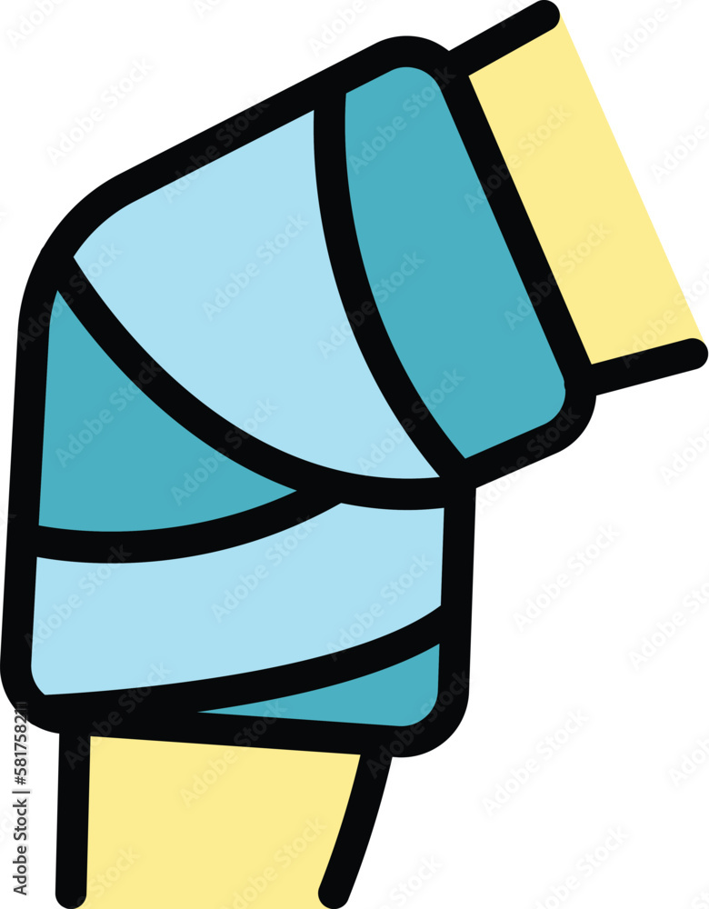 Knee in a cast icon. Outline Knee in a cast vector icon for web design ...