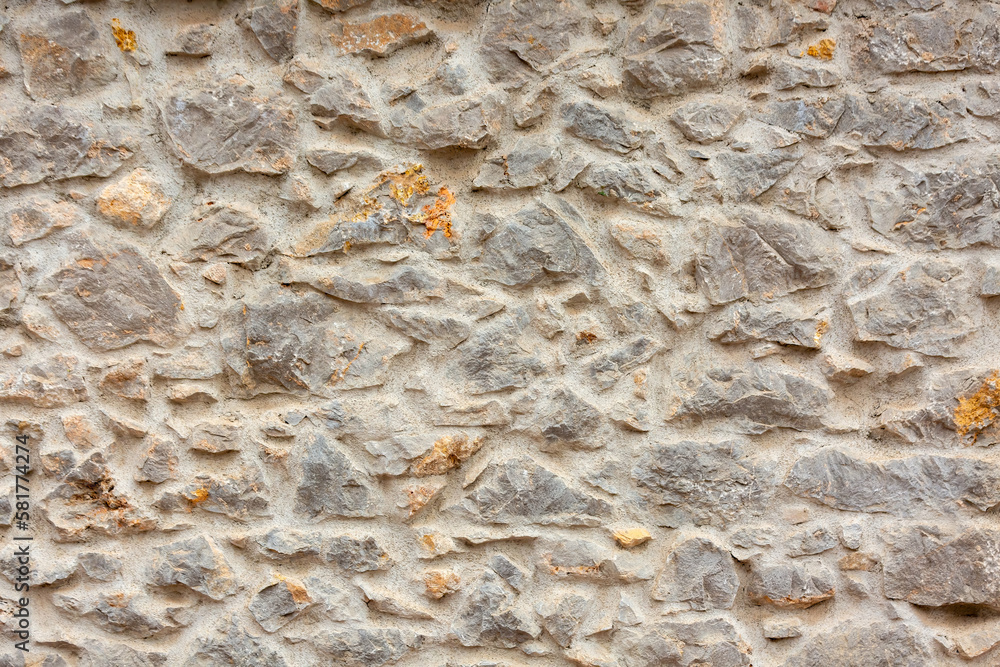 Nature's Masterpiece: The Rustic Beauty of a Random Stone Wall as a ...