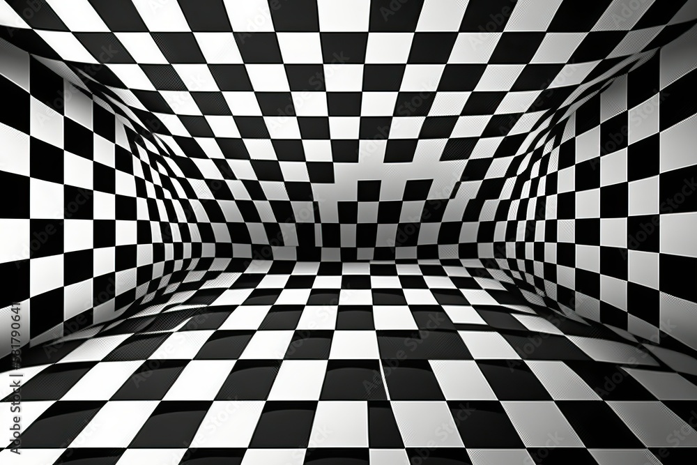 Checkboard pattern, black and white background (Ai generated) Stock ...