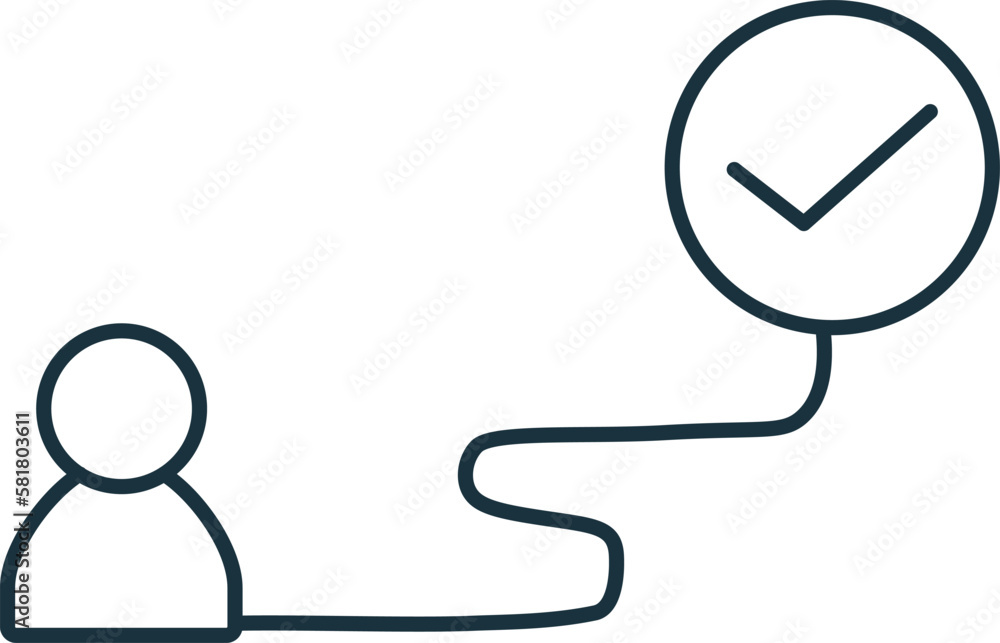 Customer Journey Tracking line icon. Monochrome simple Customer Journey ...