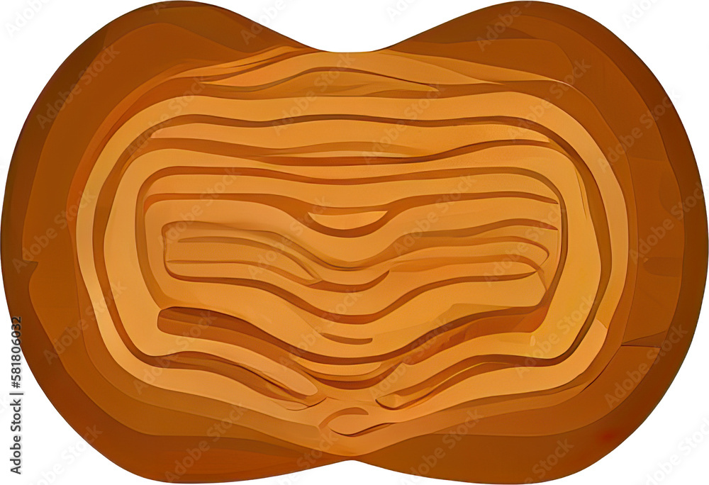 wood, slice, vector, cartoon, illustration, wooden, tree, cut, trunk ...