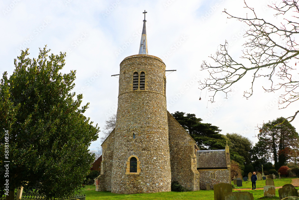 St Mary`s Church in Titchwell. This 11th century, British medieval ...