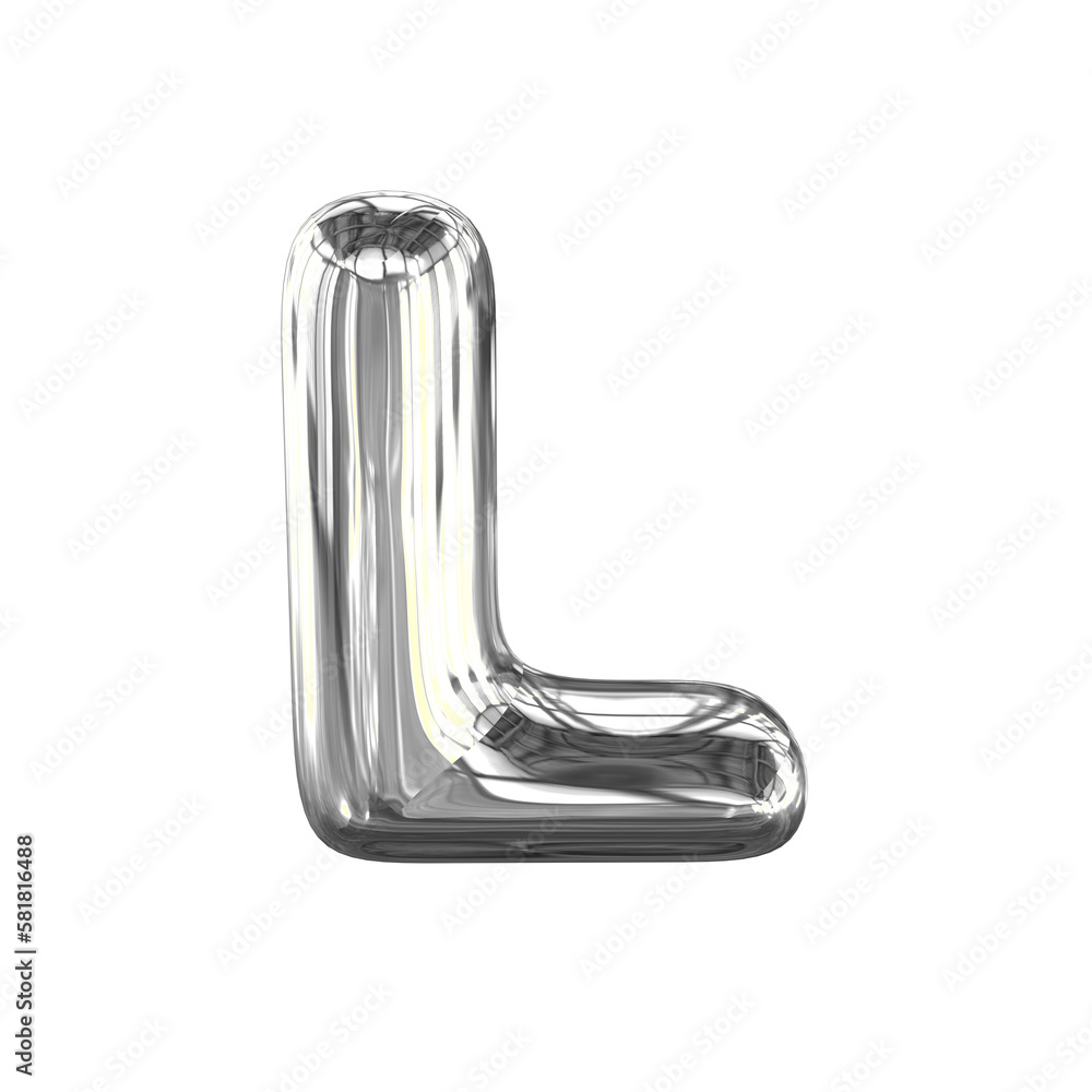 Inflatable symbol. letter l Stock Illustration | Adobe Stock