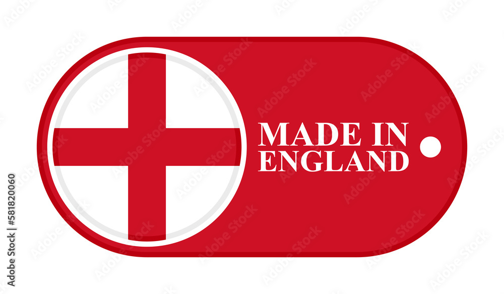 icon made in england. vector illustration isolated on white background ...