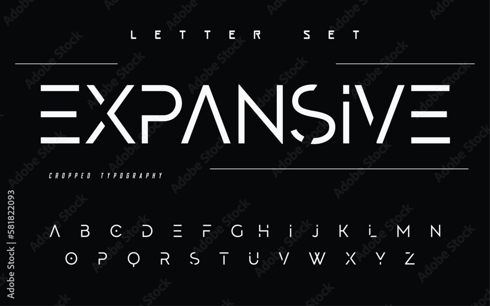 Vetor de vector illustration. Stylish elegant vector composite font ...