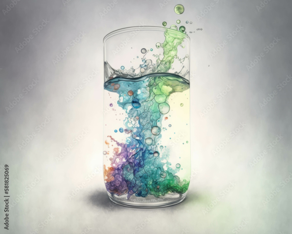 A glass beaker with bubbling liquid reminding us of the groundbreaking experiments constantly ...