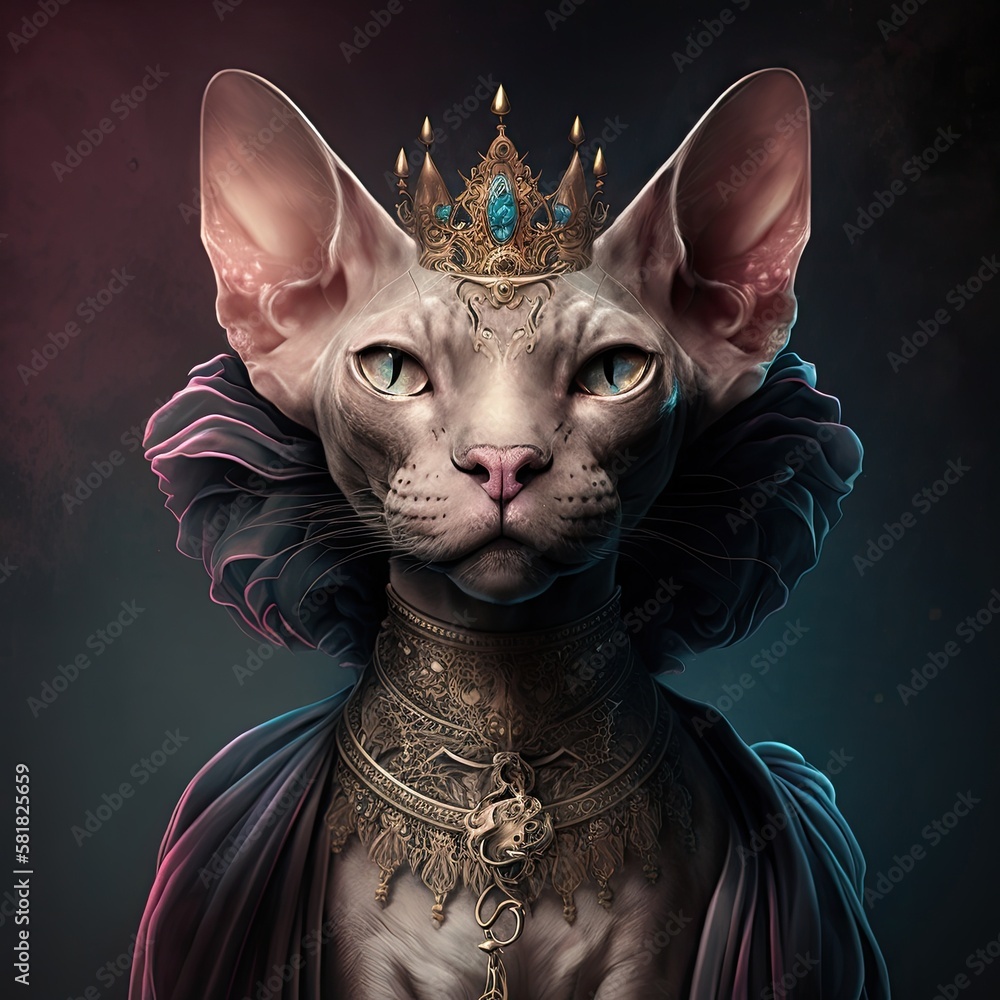 Majestic Surrealism: The Sphynx Cat Goddess - A Powerful and Beautiful ...