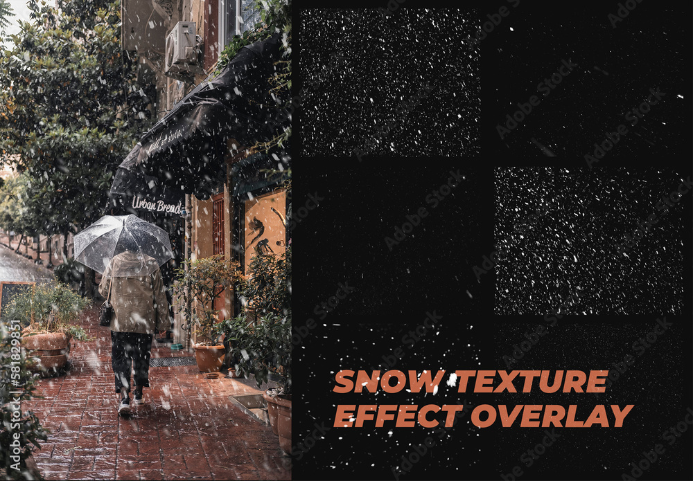 Collection of 10 Transparent Snow Texture Overlay Stock Template ...