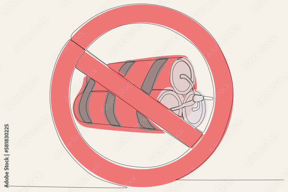 Colored symbols prohibit carrying explosives. Anti-terrorism day one ...