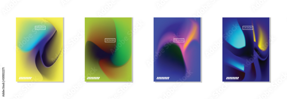 collection of abstract backgrounds with beautiful color gradations ...