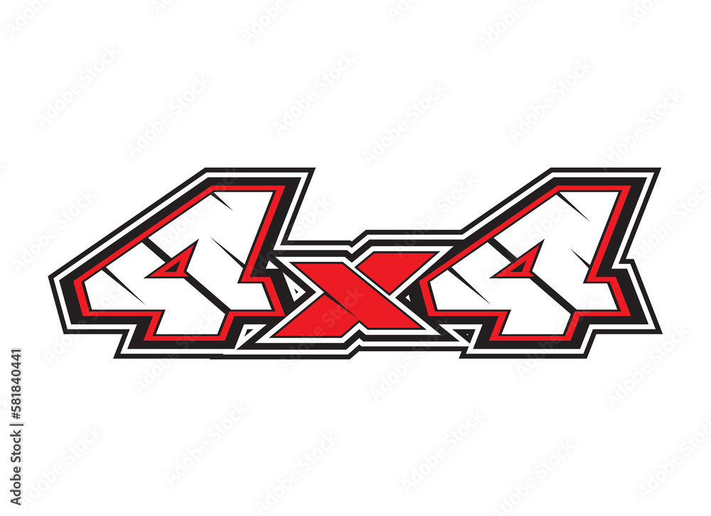 4x4 logo for 4 wheel drive truck and car graphic vector. Design for ...