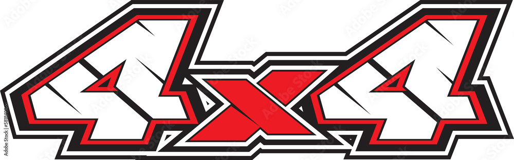 4x4 logo for 4 wheel drive truck and car graphic vector. Design for ...