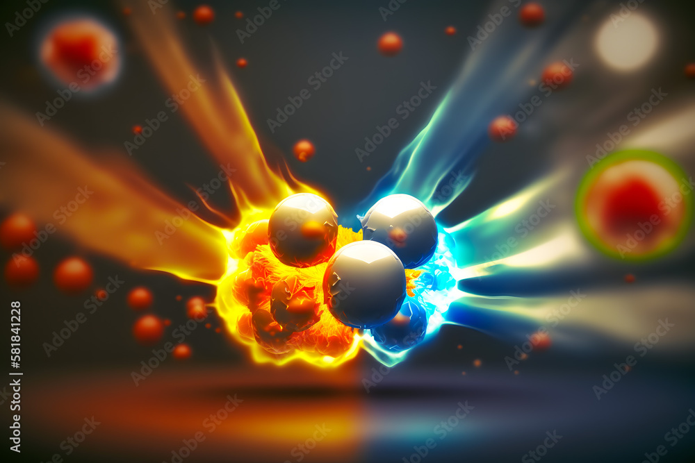 Collision of nuclei of elementary particles, image of nuclear reactions in the model. An ...