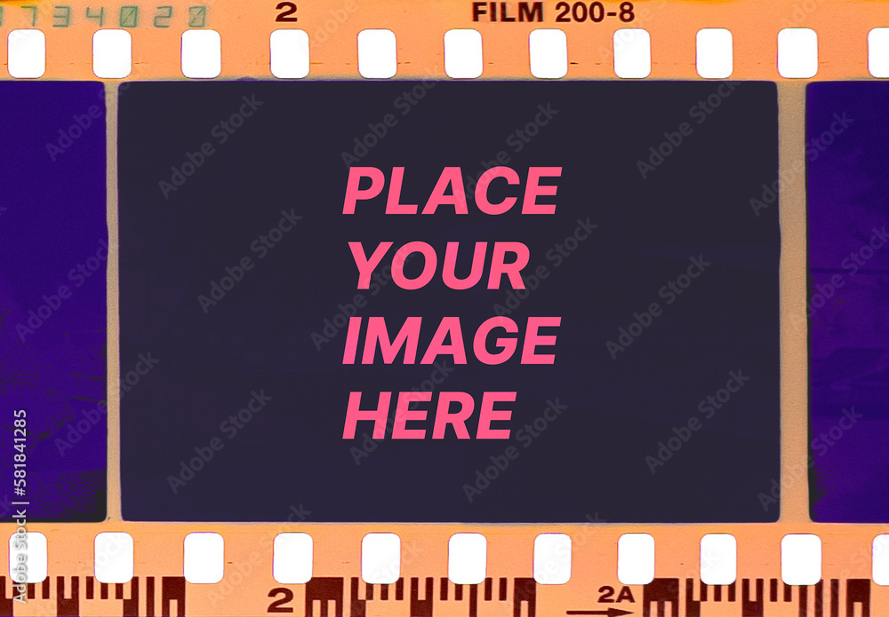 35mm Film Full Frame Scan Mockup Stock Template | Adobe Stock
