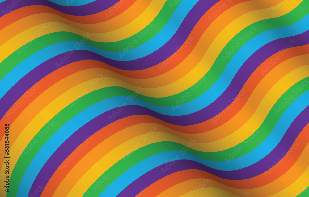 Wave colorful rainbow pride gradient fluid abstract background. LGBT ...