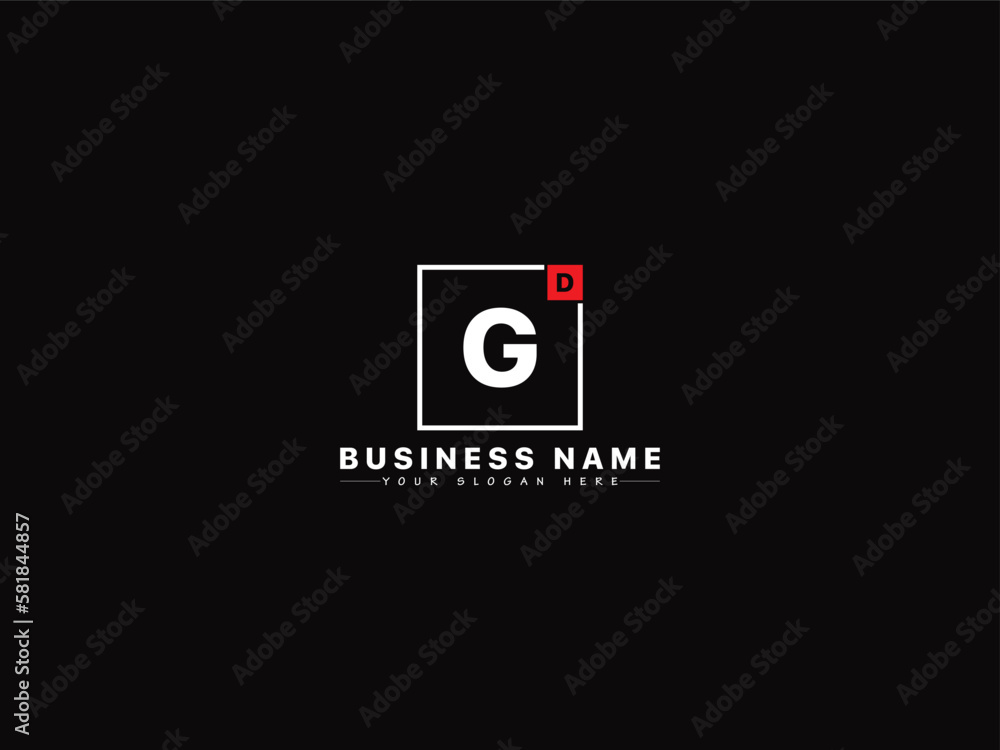 Square Dg gd Logo Icon, Typography Dg Letter Design For Shop Stock ...