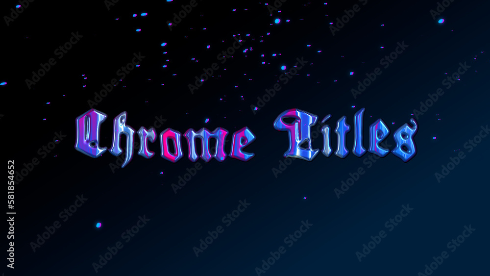 Cool Flowing Chrome Titles Stock Template | Adobe Stock