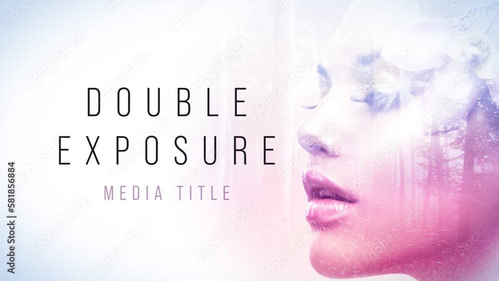 Double Exposure Media Title Stock Template | Adobe Stock