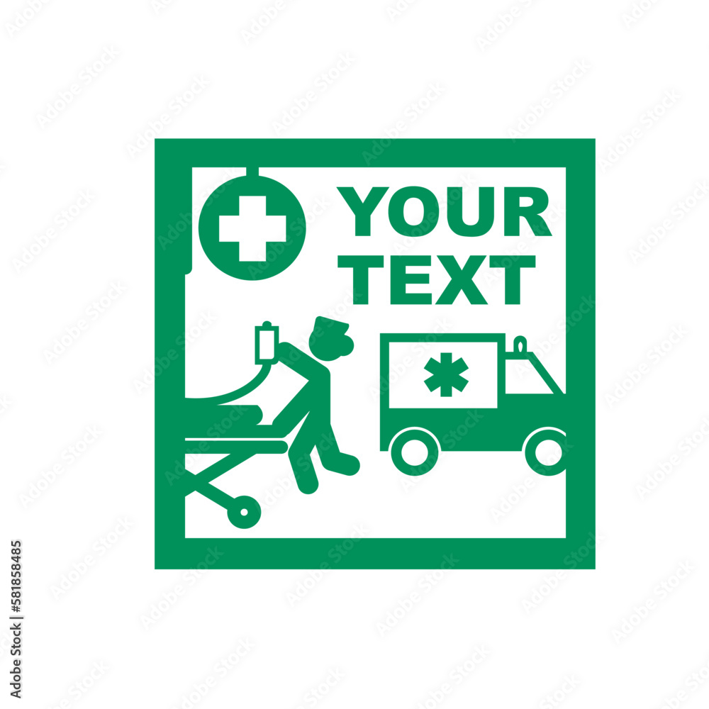 Emergency department logo sticker , Emergency ward, Accident and ...
