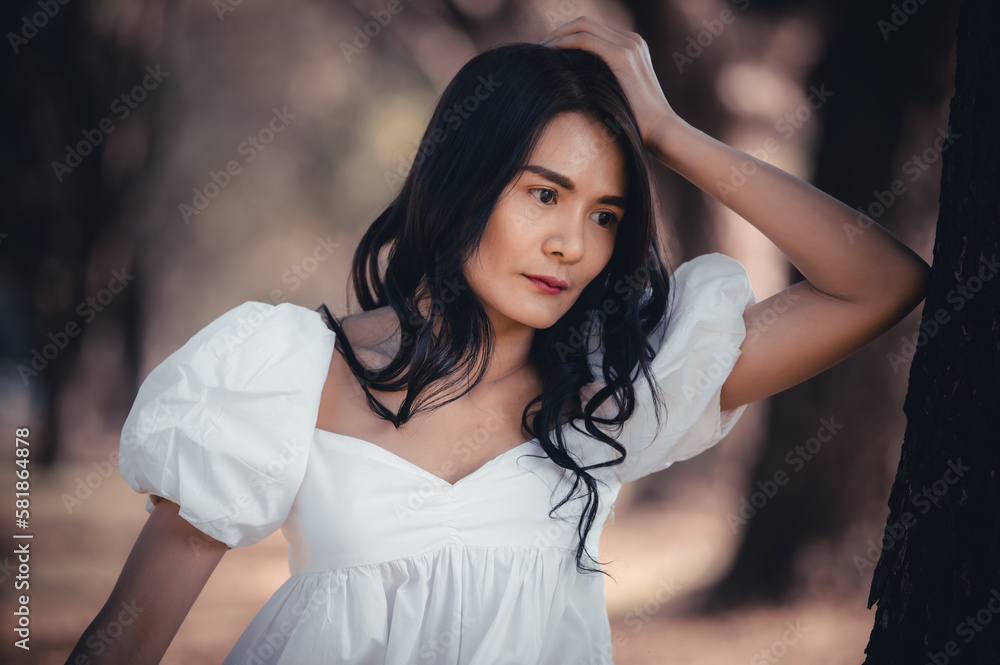 Lonely Sad fat woman ,She think over from love,heartbreak,Heartbroken ...