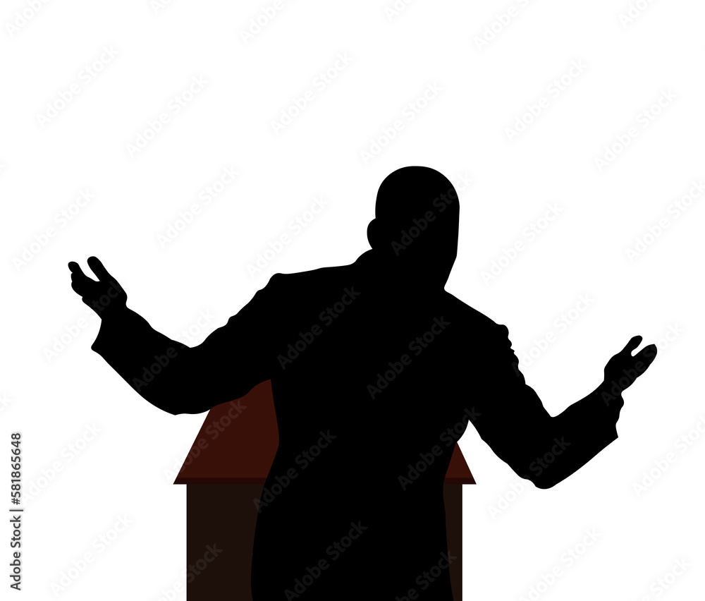 Background with silhouette of Martin Luther King Stock Vector | Adobe Stock