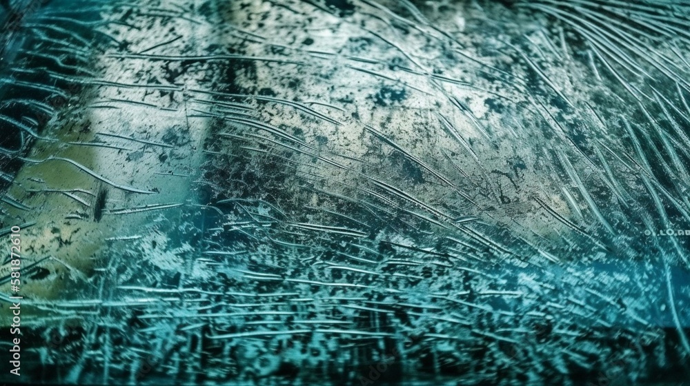 Faded and scratched glass texture with fingerprints Generative AI Stock ...