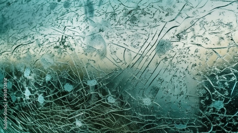 Faded and scratched glass texture with fingerprints Generative AI Stock ...