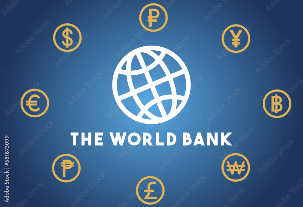 The World Bank logo design concept. Vector graphic illustration. Stock ...