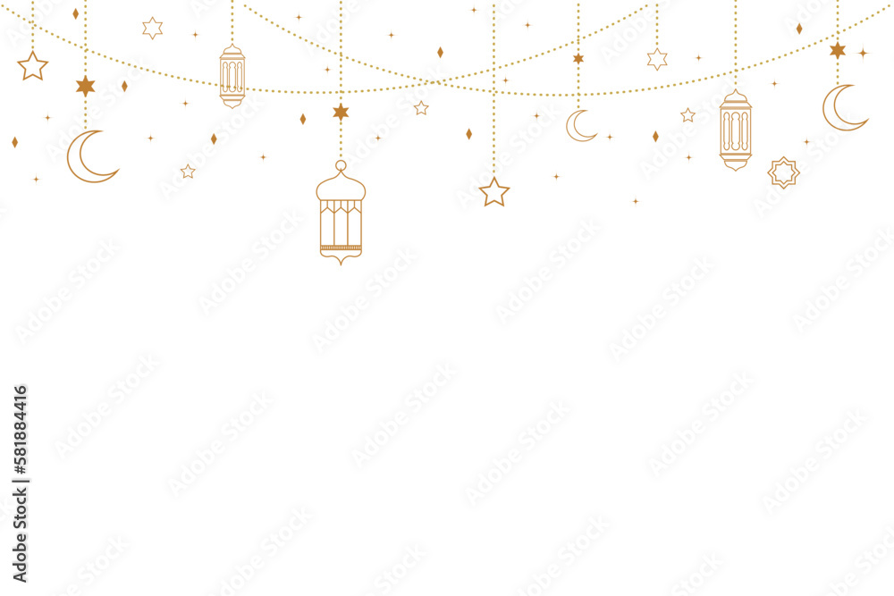 Modern and simple, elegant Ramadan Kareem background. vector Islamic ...