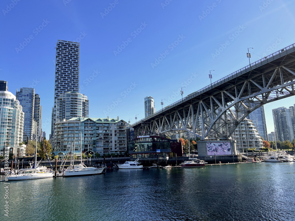 Granville Island peninsula and shopping district in Fairview district ...