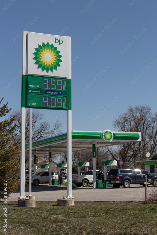 BP Retail Gas Station. BP and British Petroleum is a global British oil ...