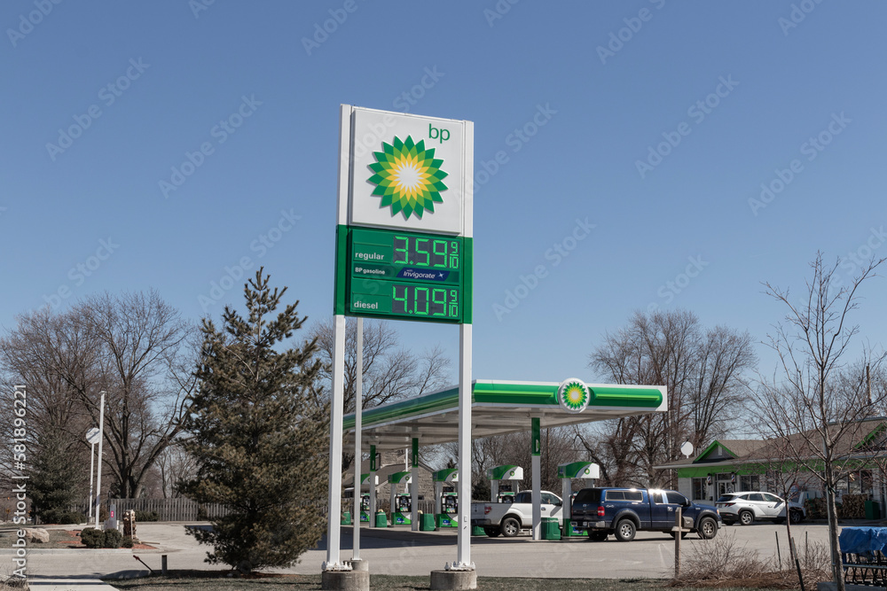 BP Retail Gas Station. BP and British Petroleum is a global British oil ...