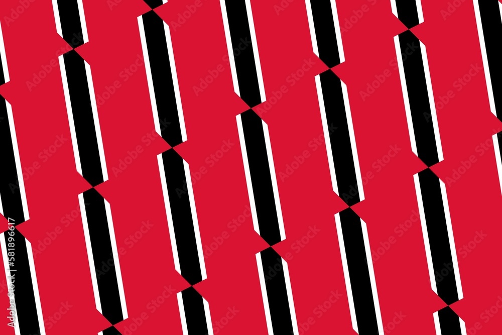 Geometric pattern in the colors of the national flag of Trinidad and ...