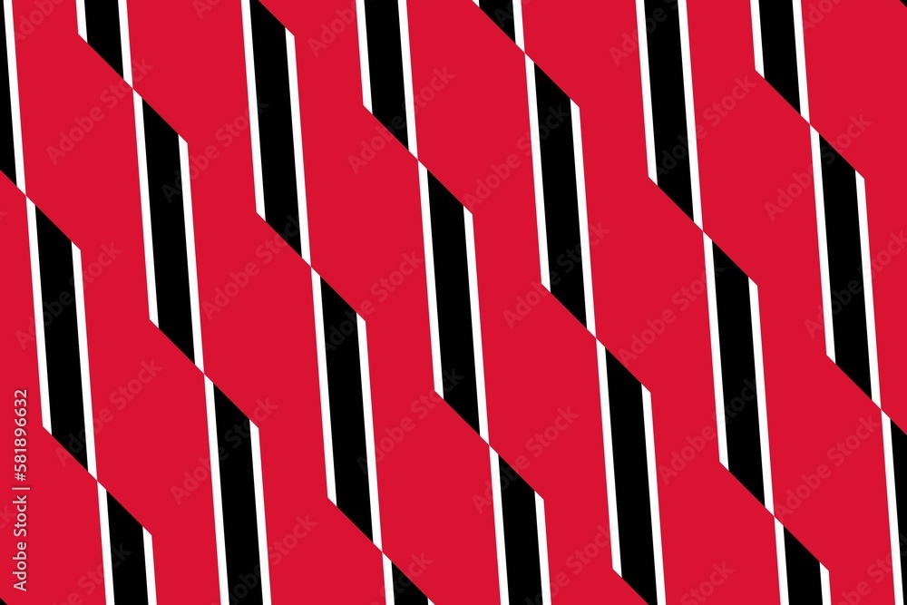 Geometric pattern in the colors of the national flag of Trinidad and ...