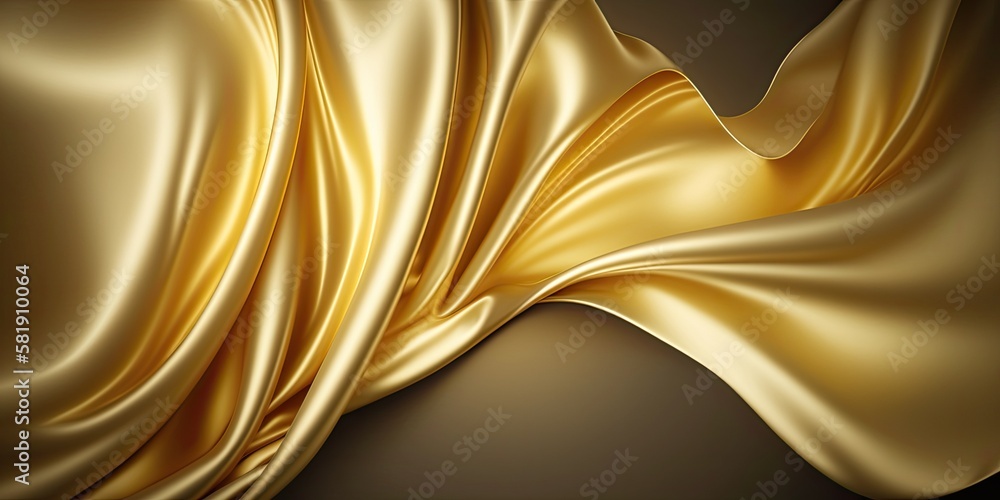 Gold Silk Fabric Background with Space for Logo or Copy (Generative AI ...