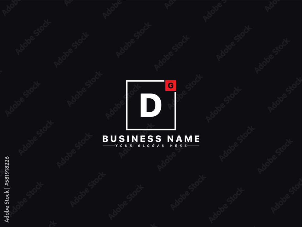Minimalist Gd Logo, Simple Gd Letter Icon Logo For You Stock Vector ...